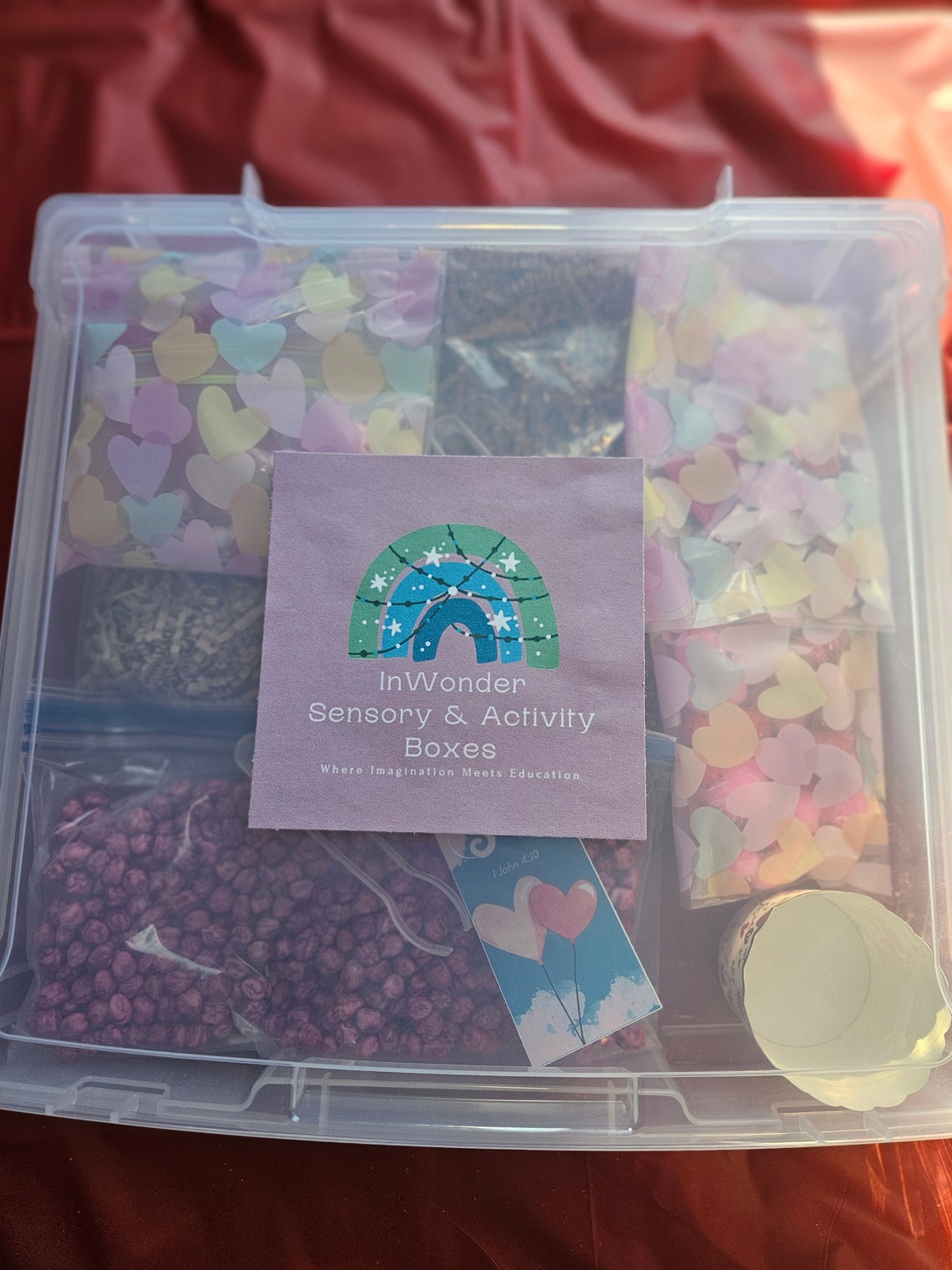 Valentine’s Day Sensory Bin, Montessori Loose Parts, Small World ...