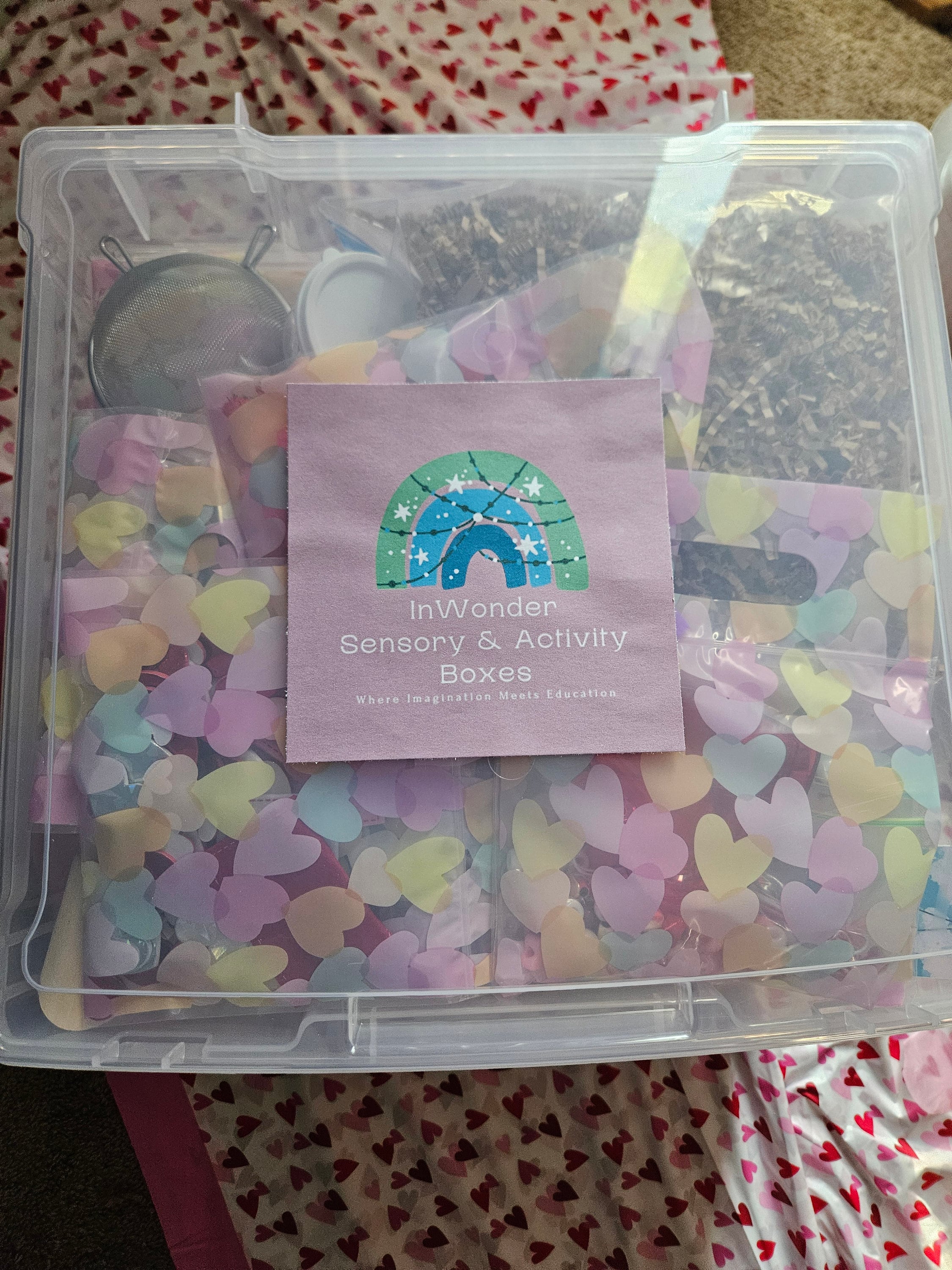 Valentines Day Sensory Bin, Montessori Loose Parts, Preschool Sensory ...