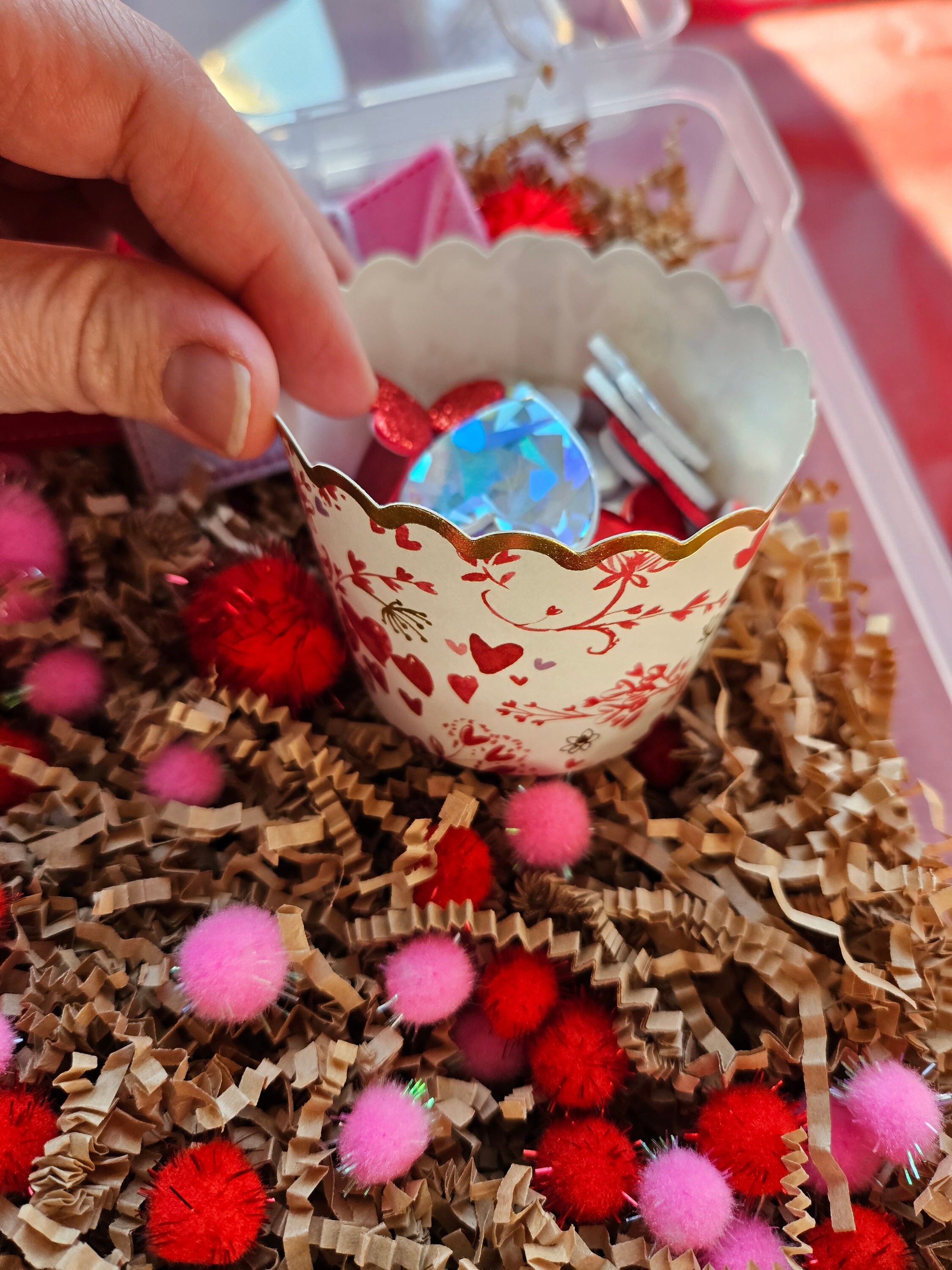 Valentine’s Day Sensory Bin, Montessori Loose Parts, Small World ...