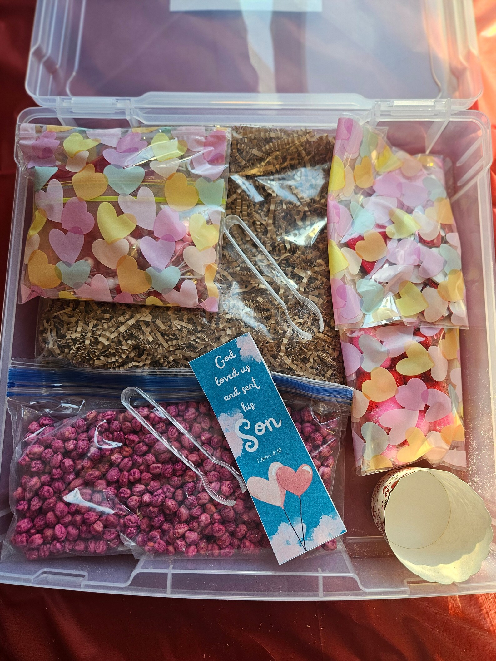 Valentine’s Day Sensory Bin, Montessori Loose Parts, Small World ...