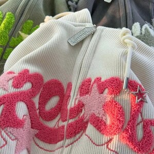 Y2k Harajuku Embroidered Hoodie - Etsy