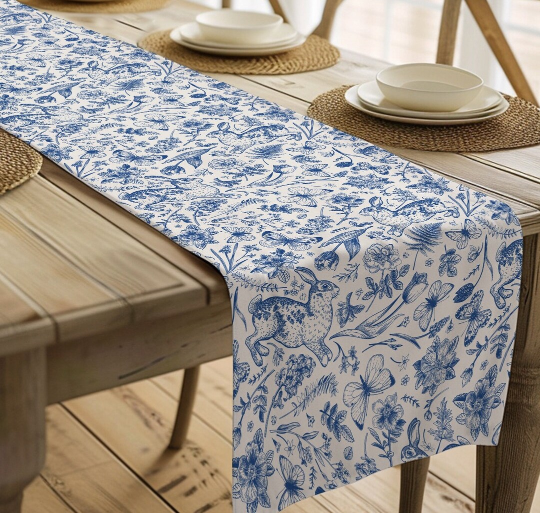 French Style Easter Table Runner, Custom Easter Tablerunner, Easter ...