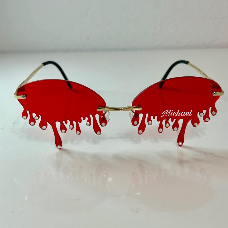 Dripping Heart Sunglasses - Etsy