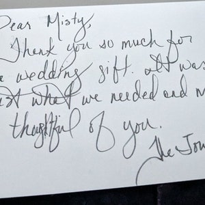 Handwritten Thank You Cards Handwritten Envelopes Included Etsy