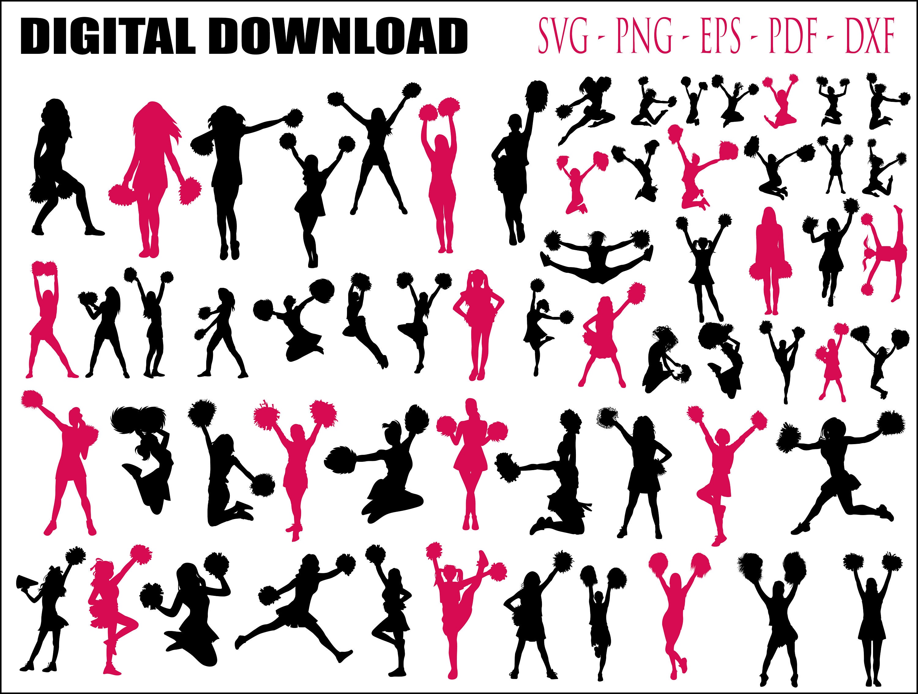 130 Cheerleader Svg Cheerleading Svg Bundle Cheer Svg - Etsy
