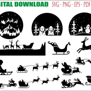 Winter Christmas Scene SVG, Winter Scene SVG, Magical Christmas Scene ...