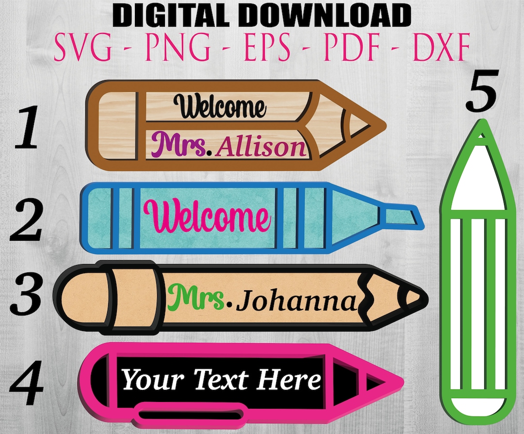 Teacher Pencil Sign SVG Laser Cut, Teacher Gifts Svg, Back to School ...