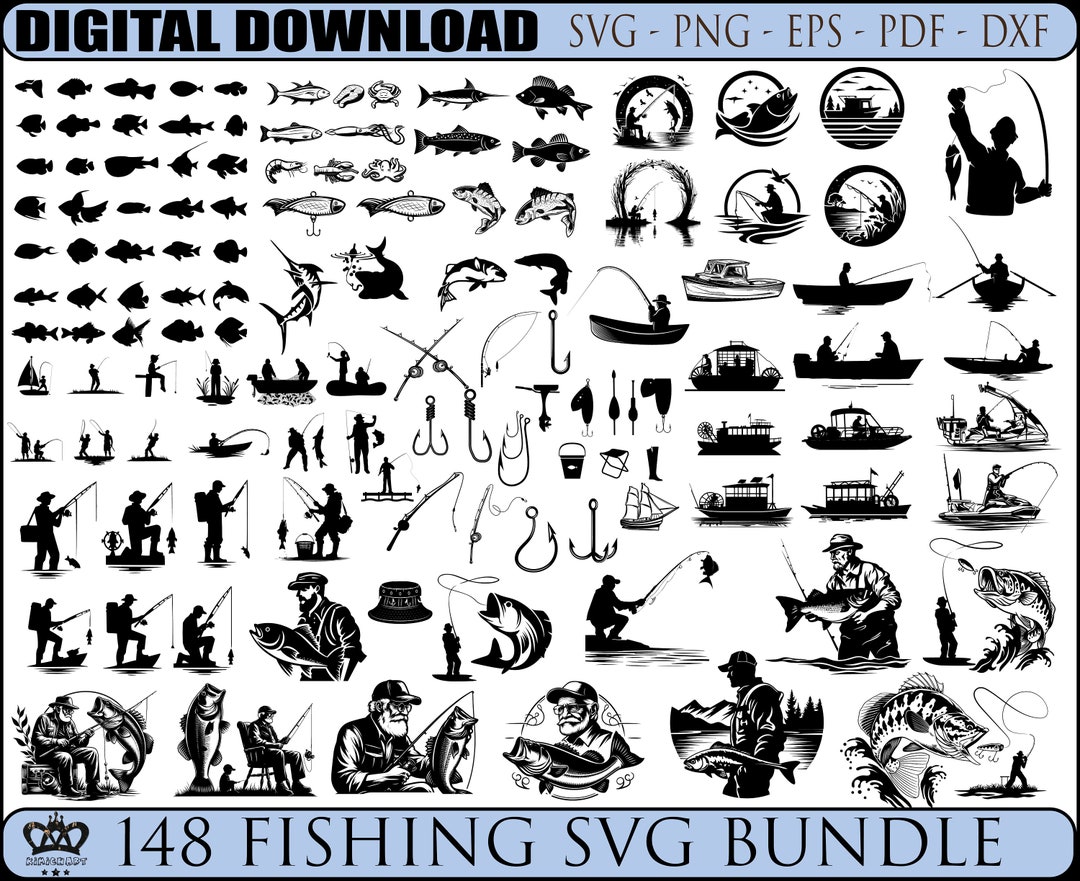 FISHING SVG Bundle, FISHING Svg Cut Files for Cricut, Fishing Lure Svg ...