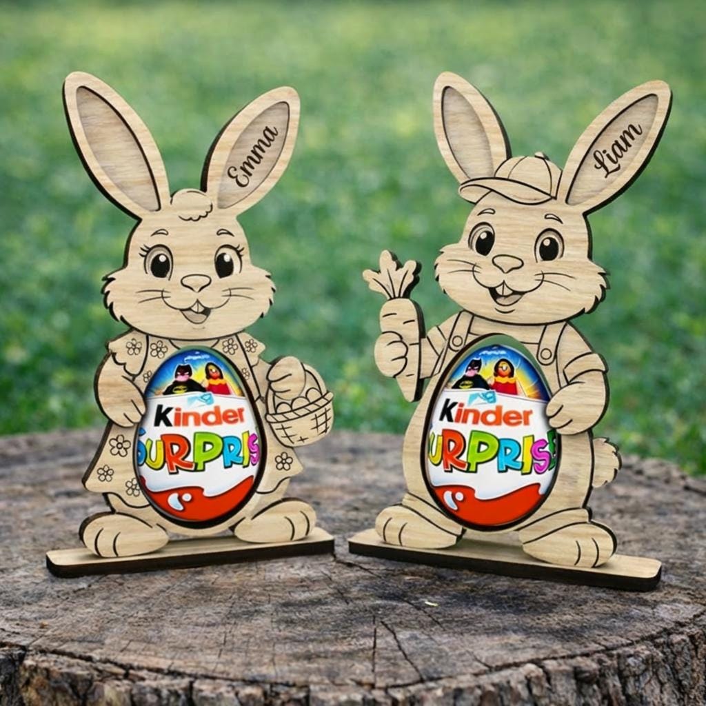 Easter Bunny 6 Egg Holders Laser Cut Svg File Glowforge Easter Bunny ...