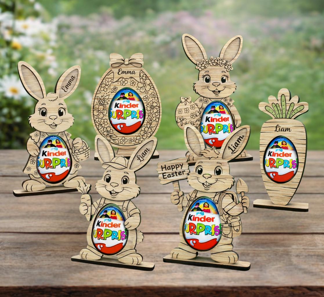 Easter Bunny 6 Egg Holders Laser Cut Svg File Glowforge Easter Bunny ...