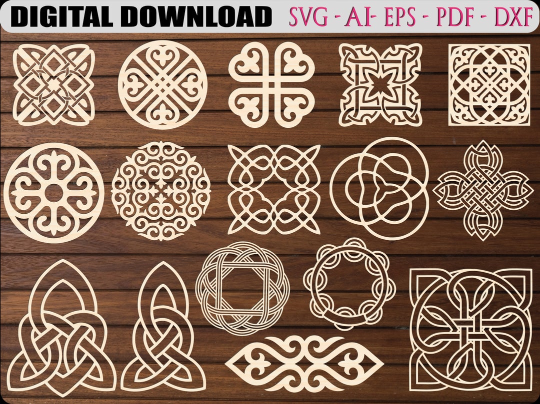 26 Celtic Knots Pendant. Celtic Svg , Laser Cut Files Svg , Ai , Eps ...