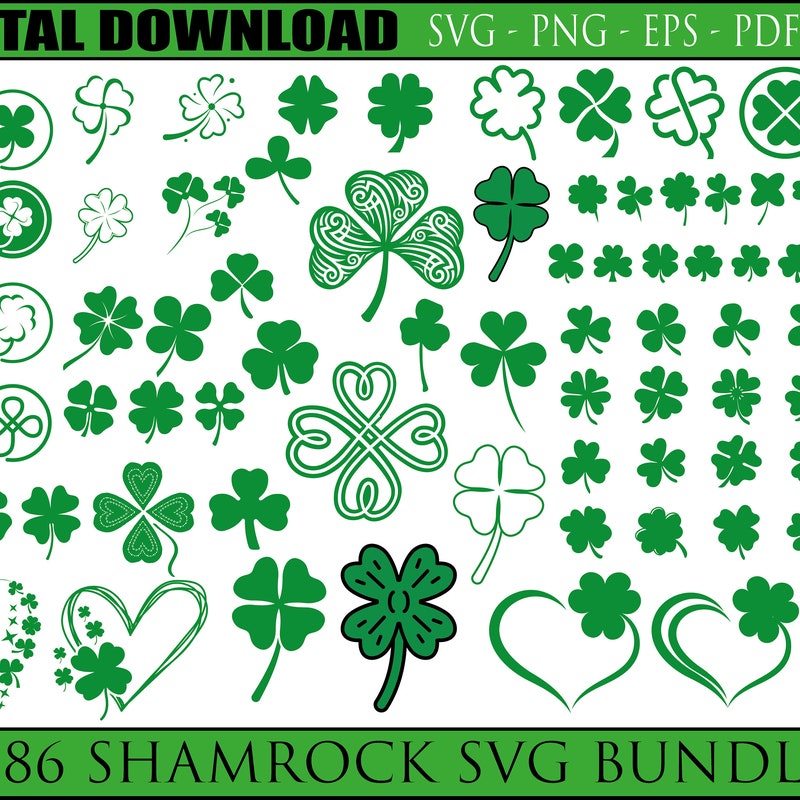 Four Leaf Clovers Svg - Etsy