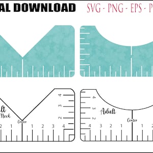 17 Tshirt Ruler Svg Bundle, Tshirt Alignment Tool Svg, Centering Tool ...