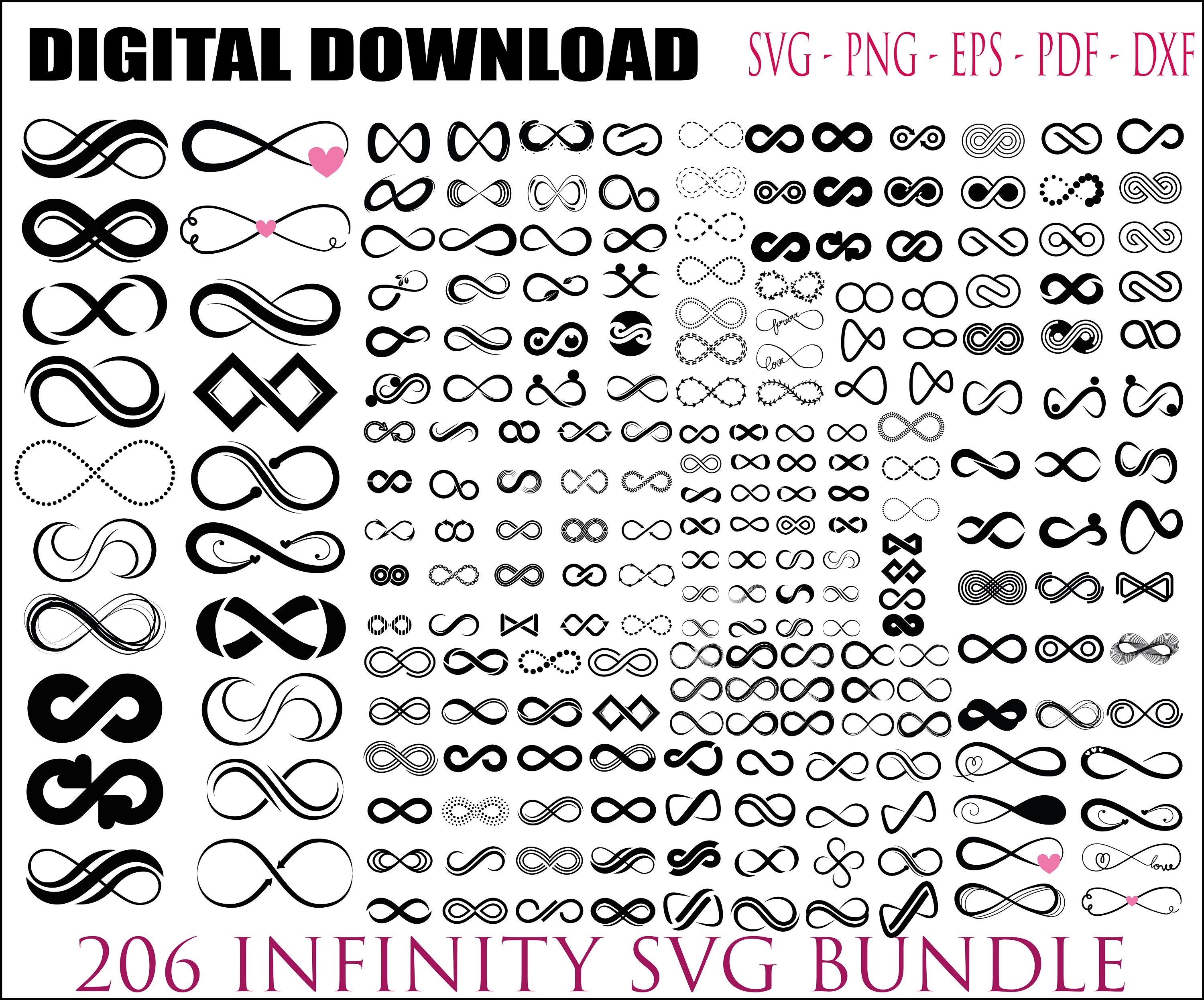 Infinity Svg, Infinity Love Svg Bundle, Forever Infinity Svg, Infinity ...