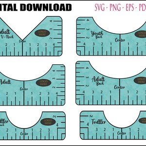 17 Tshirt Ruler Svg Bundle, Tshirt Alignment Tool Svg, Centering Tool ...