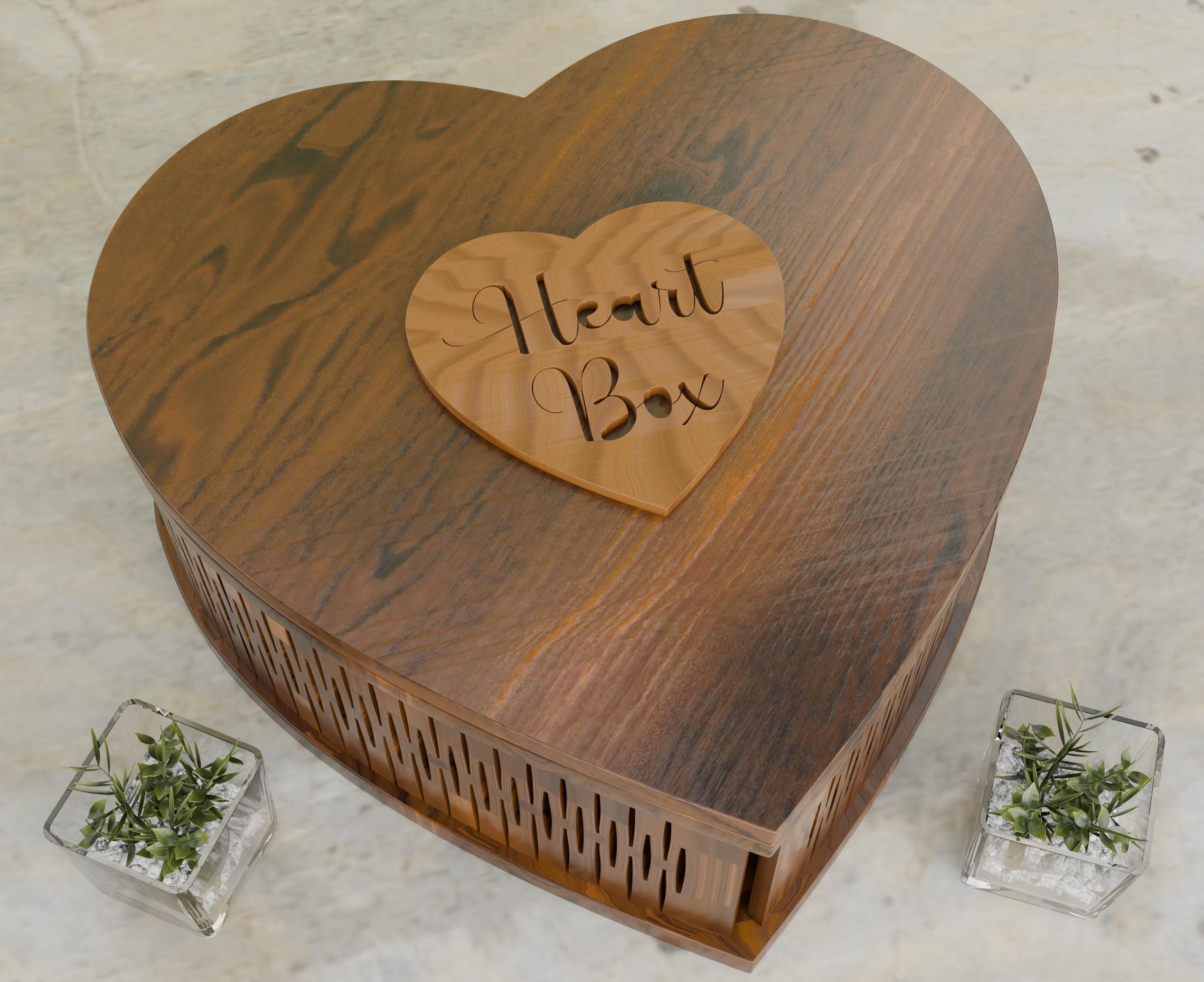 Heart Shaped Box Svg Laser Cut Files - Heart Box Svg Files for Laser ...