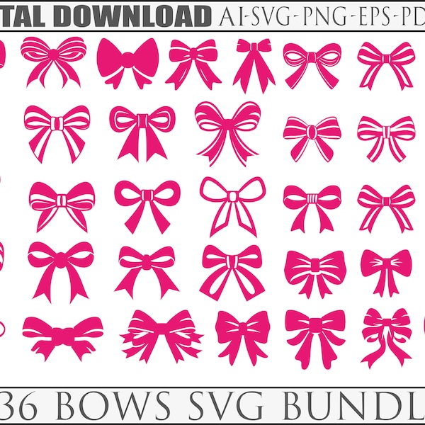 Bow Svg - Etsy