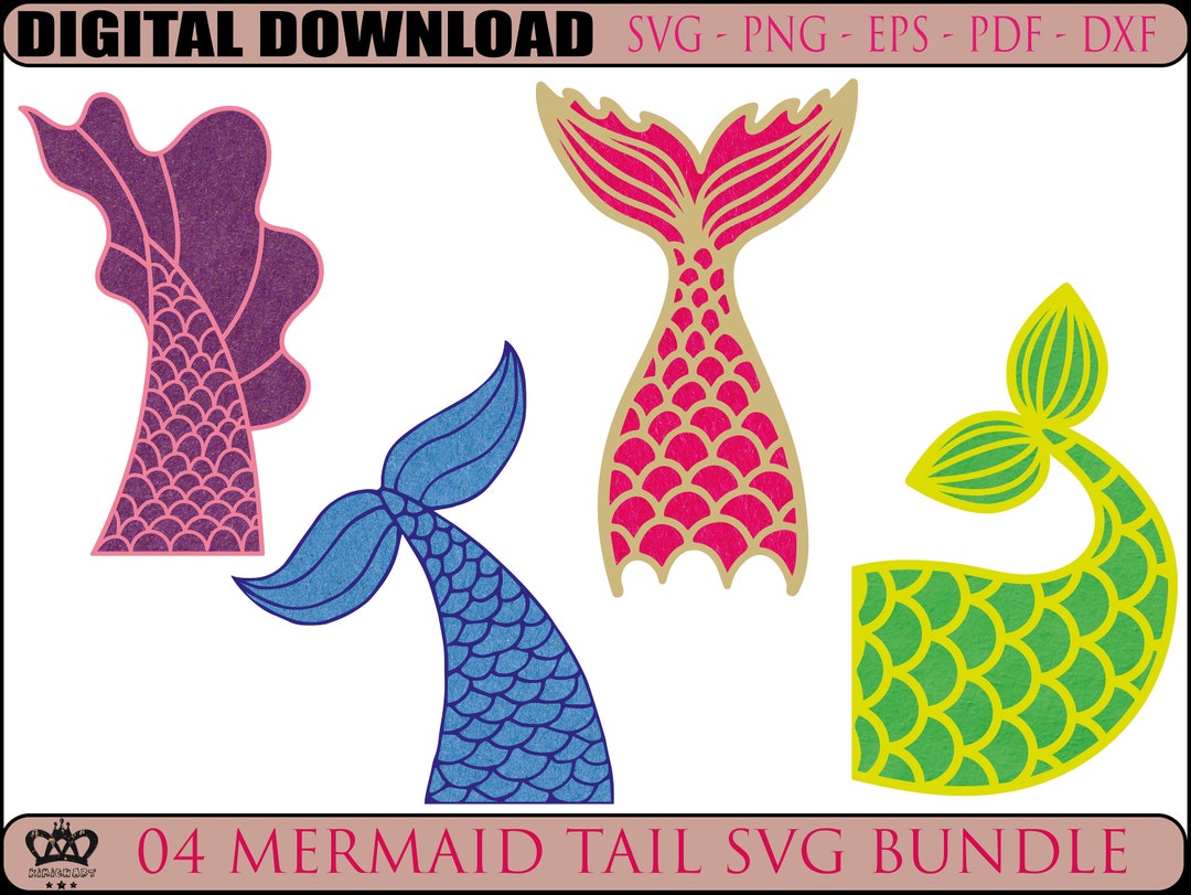 Mermaid Tail Svg, Mermaid Png, Mermaid Cut File, Mermaid Tail Bundle ...