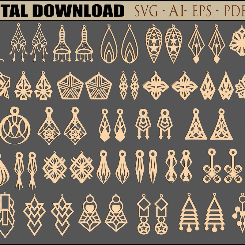 Laser Cut Earring Files - Etsy