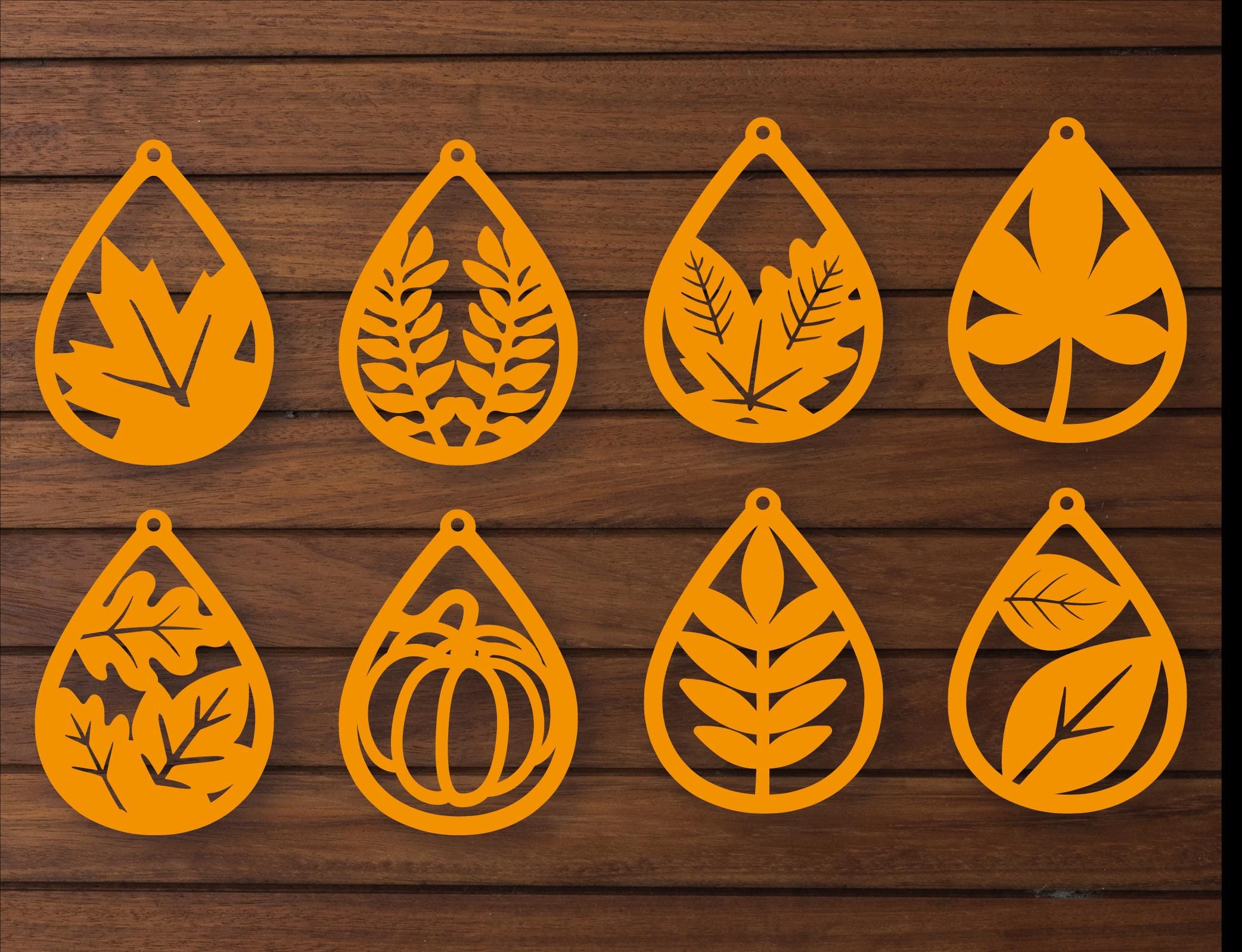 24 Fall Earring SVG Bundle , SVG Laser, Earring SVG , Autumn Svg Files ...