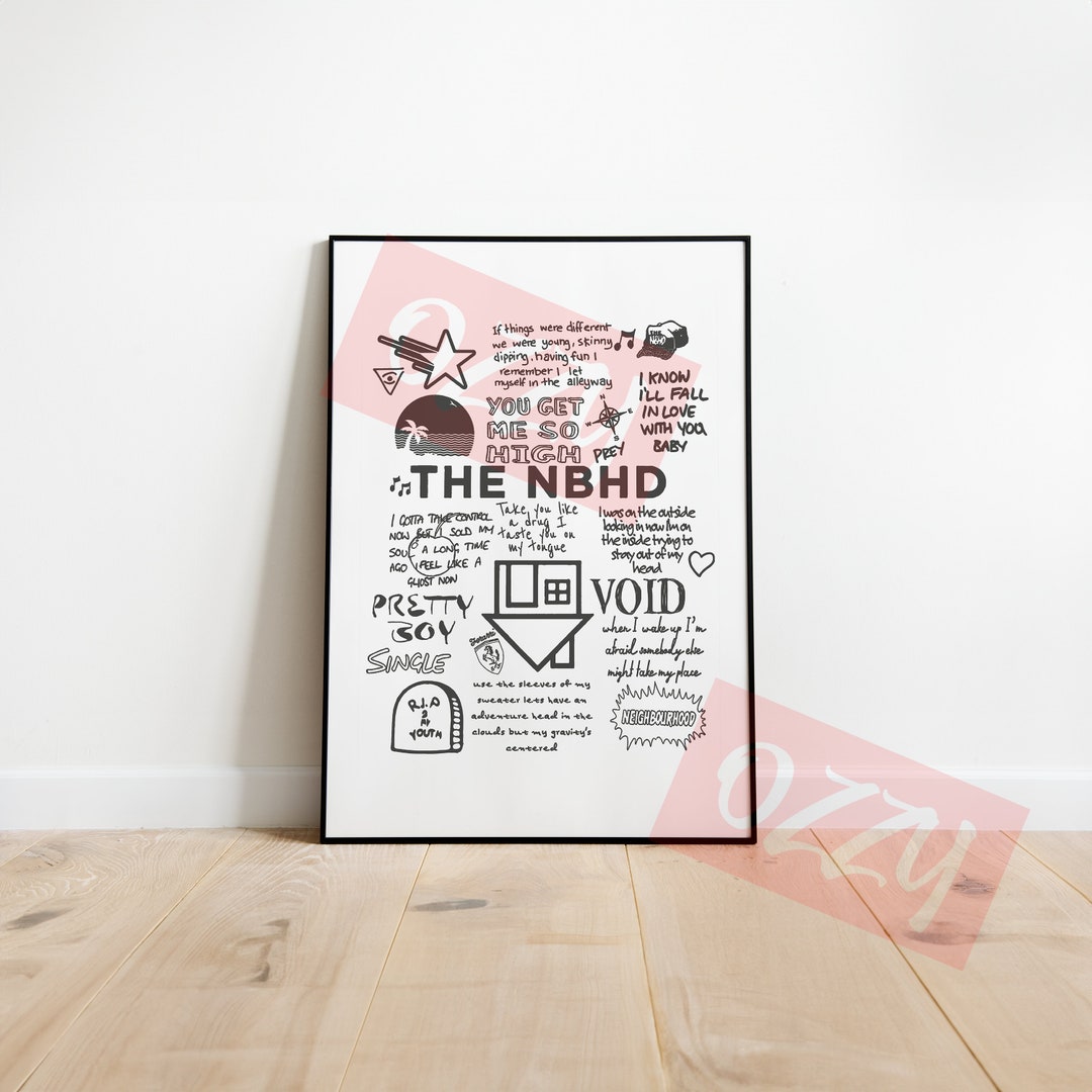 The Neighbourhood Doodle NBHD Doodle Poster Instant Download - Etsy