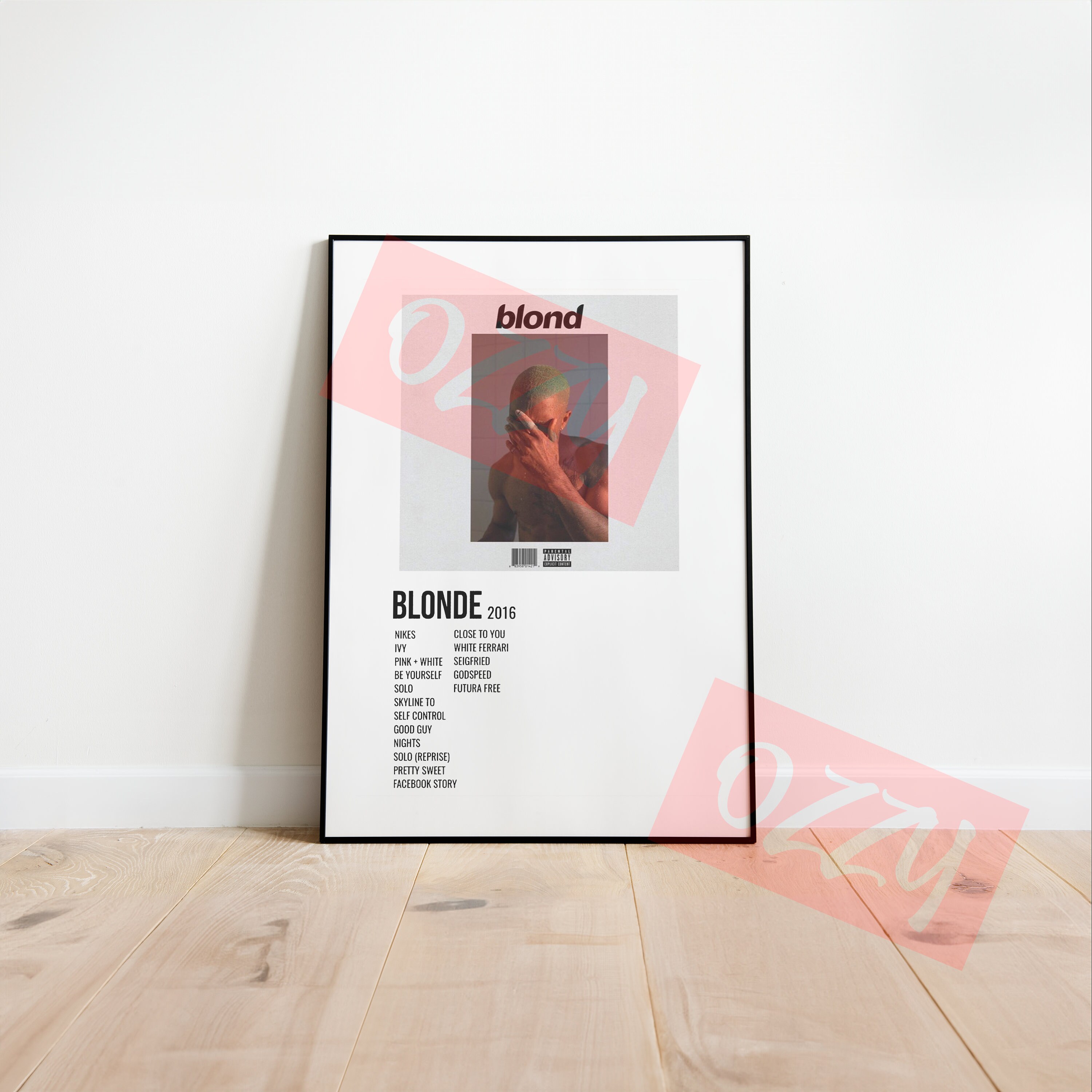Frank Ocean Blonde Album Poster Instant Download High Dpi Files Etsy