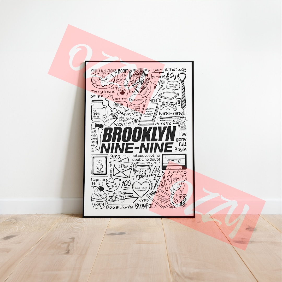 Brooklyn Nine Nine Doodle Instant Download Printable High DPI Files - Etsy