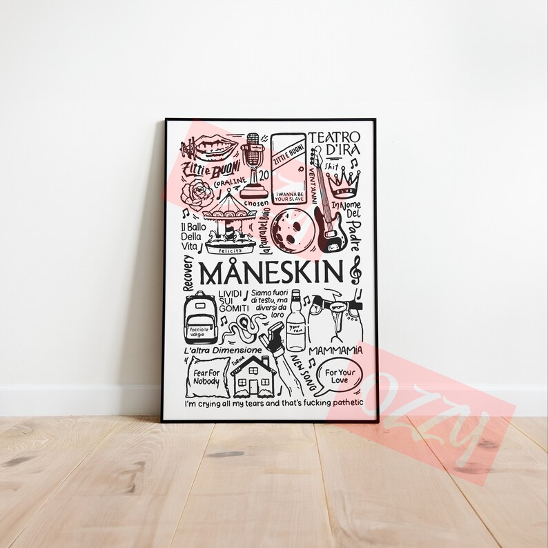 Maneskin Doodle Instant Download Printable High DPI Files - Etsy Australia
