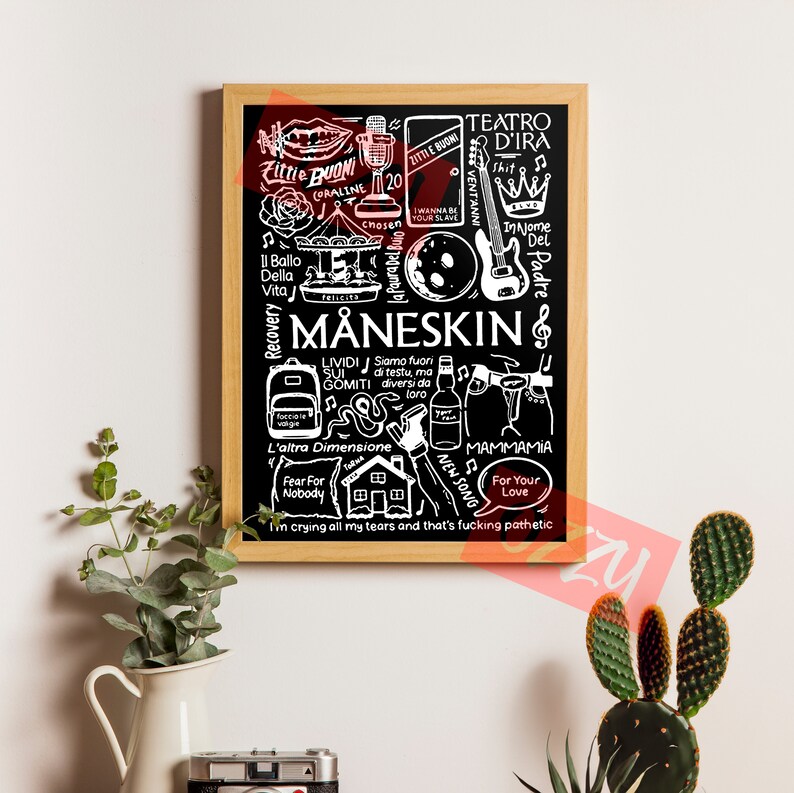 Maneskin Doodle Instant Download Printable High DPI Files - Etsy Australia
