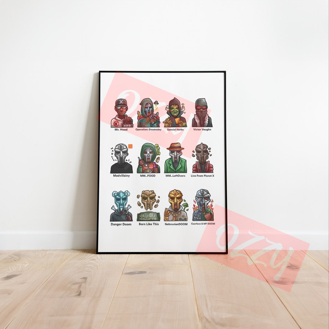 MF DOOM All Albums Mascot Instant Download Printable High DPI Files ...