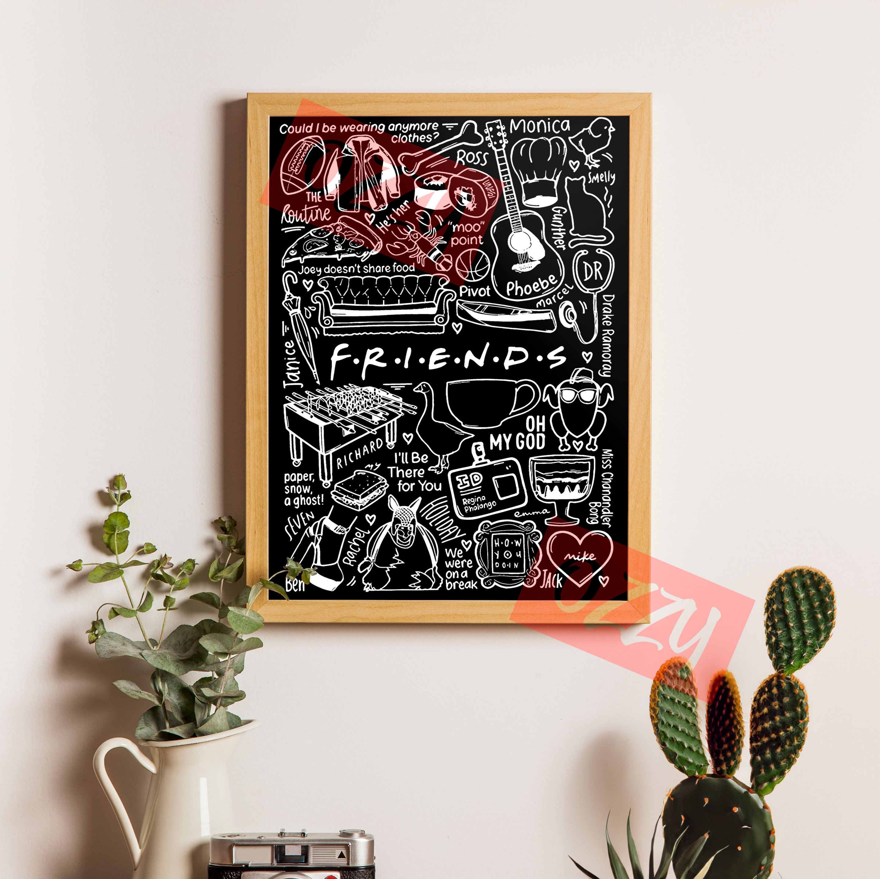 Friends Tv Series Doodle Instant Download Printable High DPI - Etsy