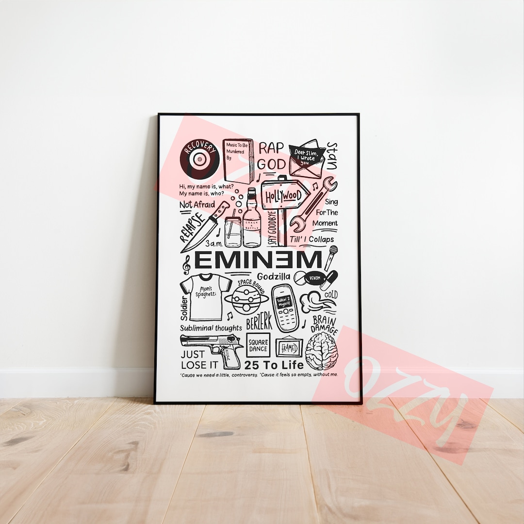 Eminem Doodle Poster Instant Download Printable High DPI Files - Etsy UK