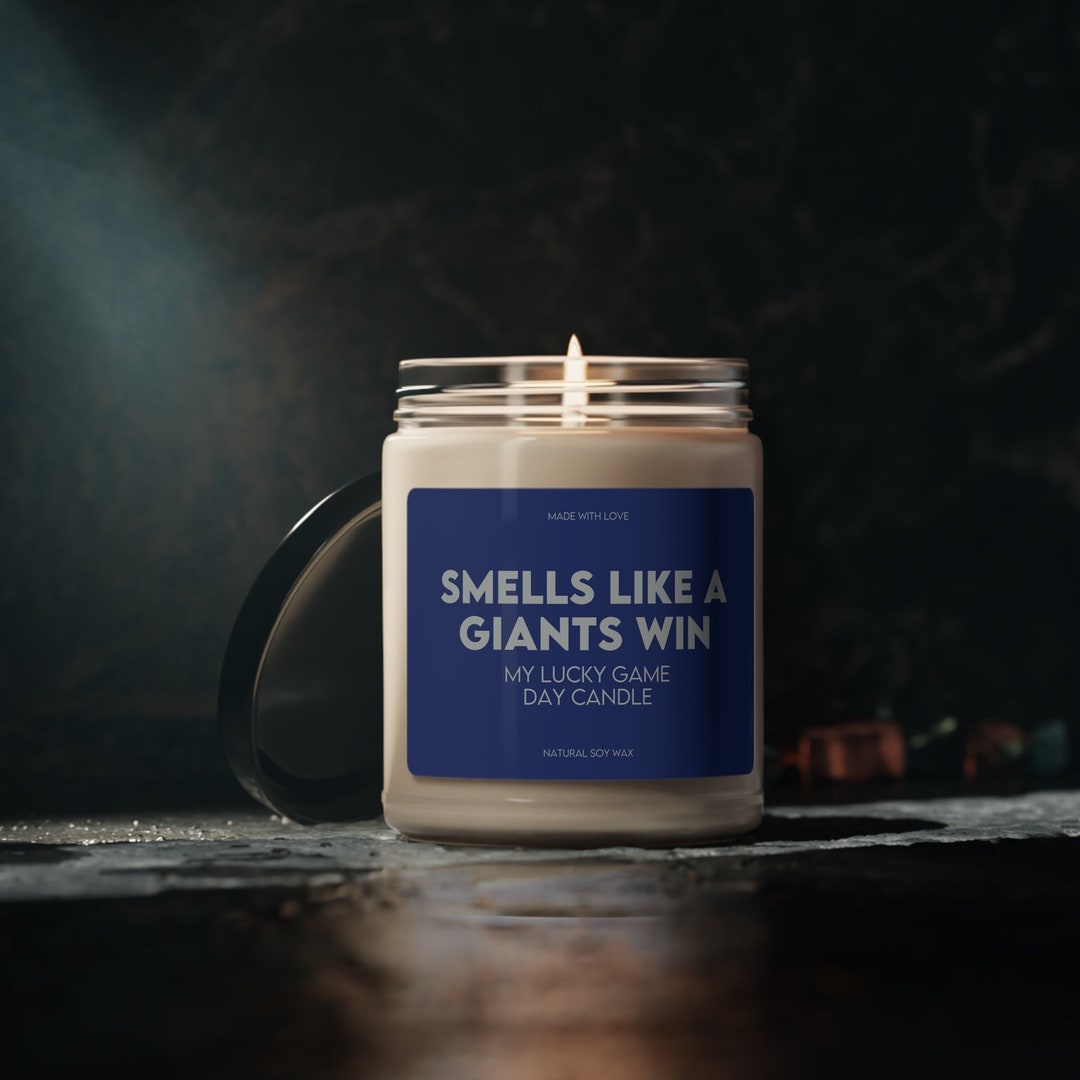 Smells Like A Giants Win Candle, Unique Gift Idea, NFL Candle, New York ...