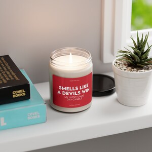 Smells Like A Devils Win Candle, Unique Gift Idea, New Jersey Devils ...