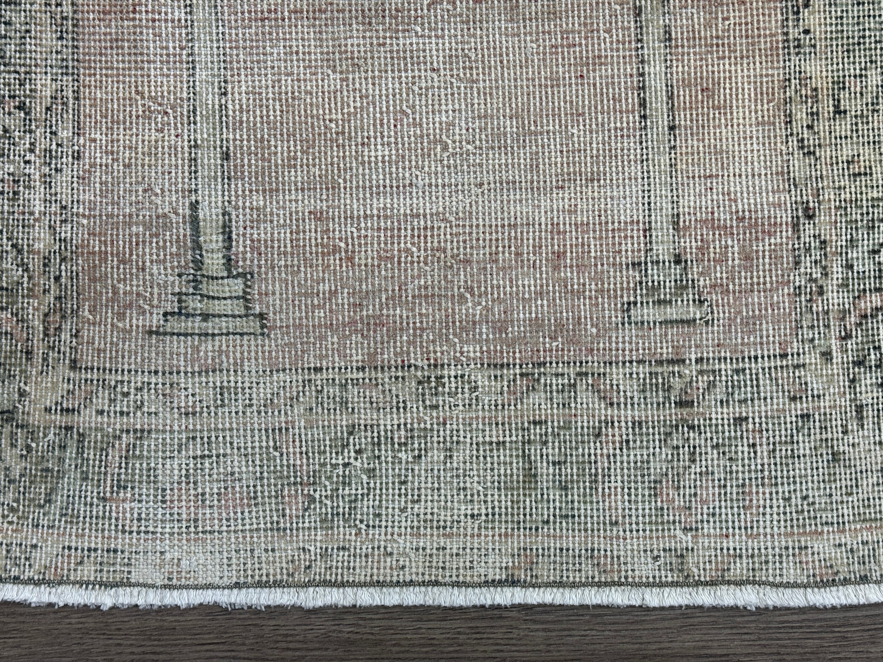 2x4 Pink Green Faded Yellow Turkish Rug, Handmade Vintage Wool Rug, 2x4 ...