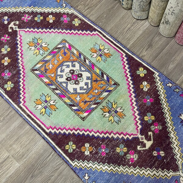 Blue Turkish Runner - Etsy