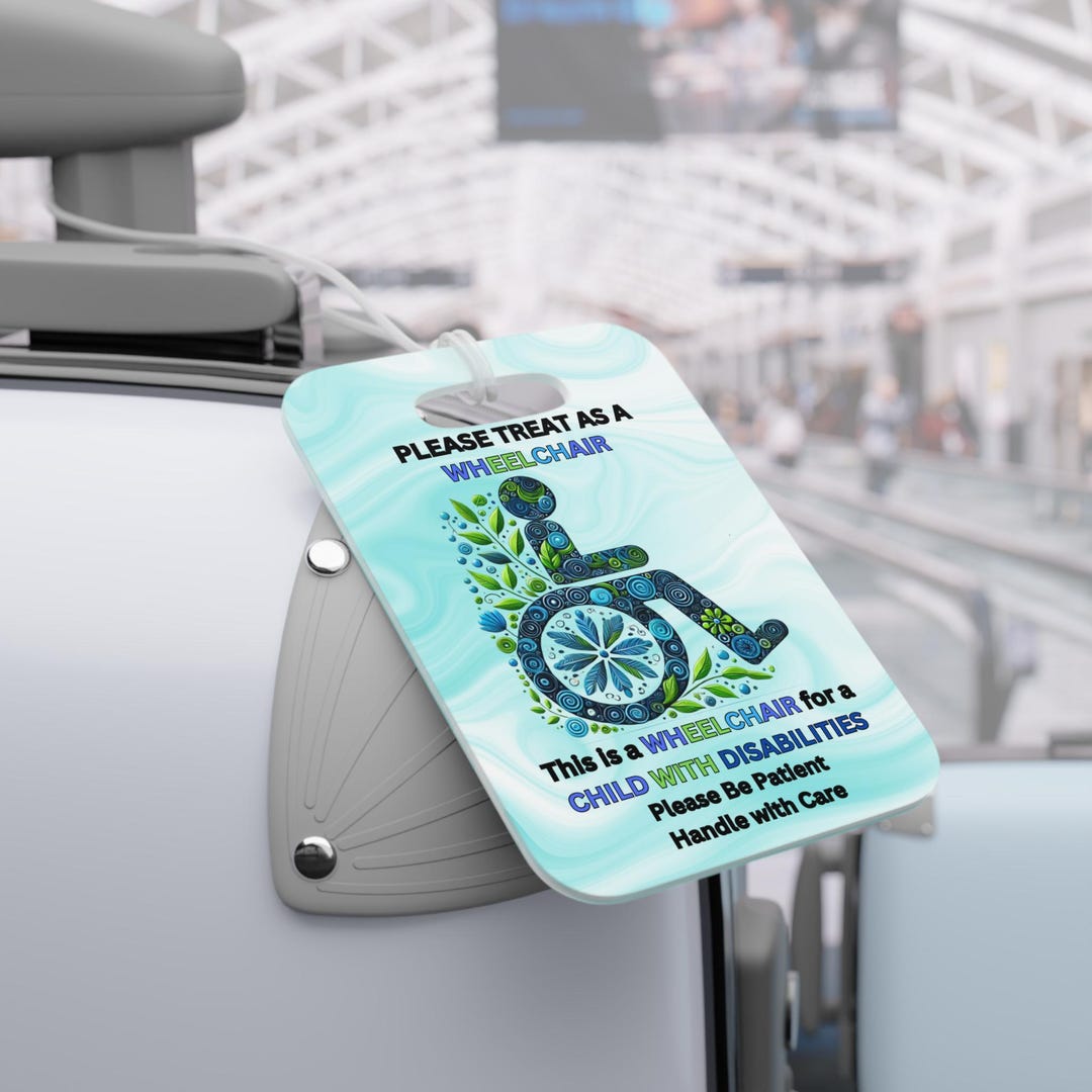 Personalized Wheelchair Tag: Medical Alert, Disability Placard - Etsy