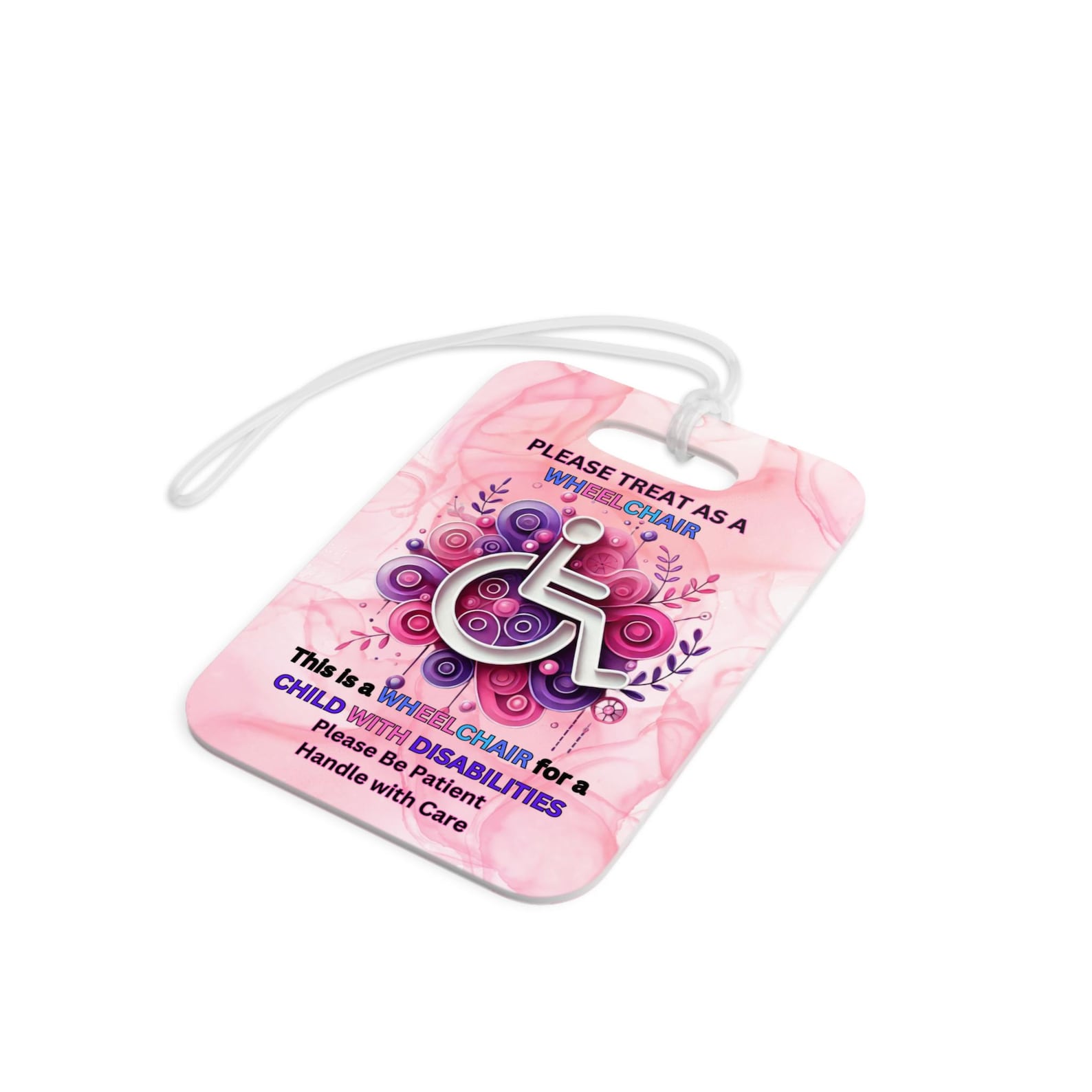 Personalized Wheelchair Tag: Double-sided Medical Alert, Safety Tag - Etsy