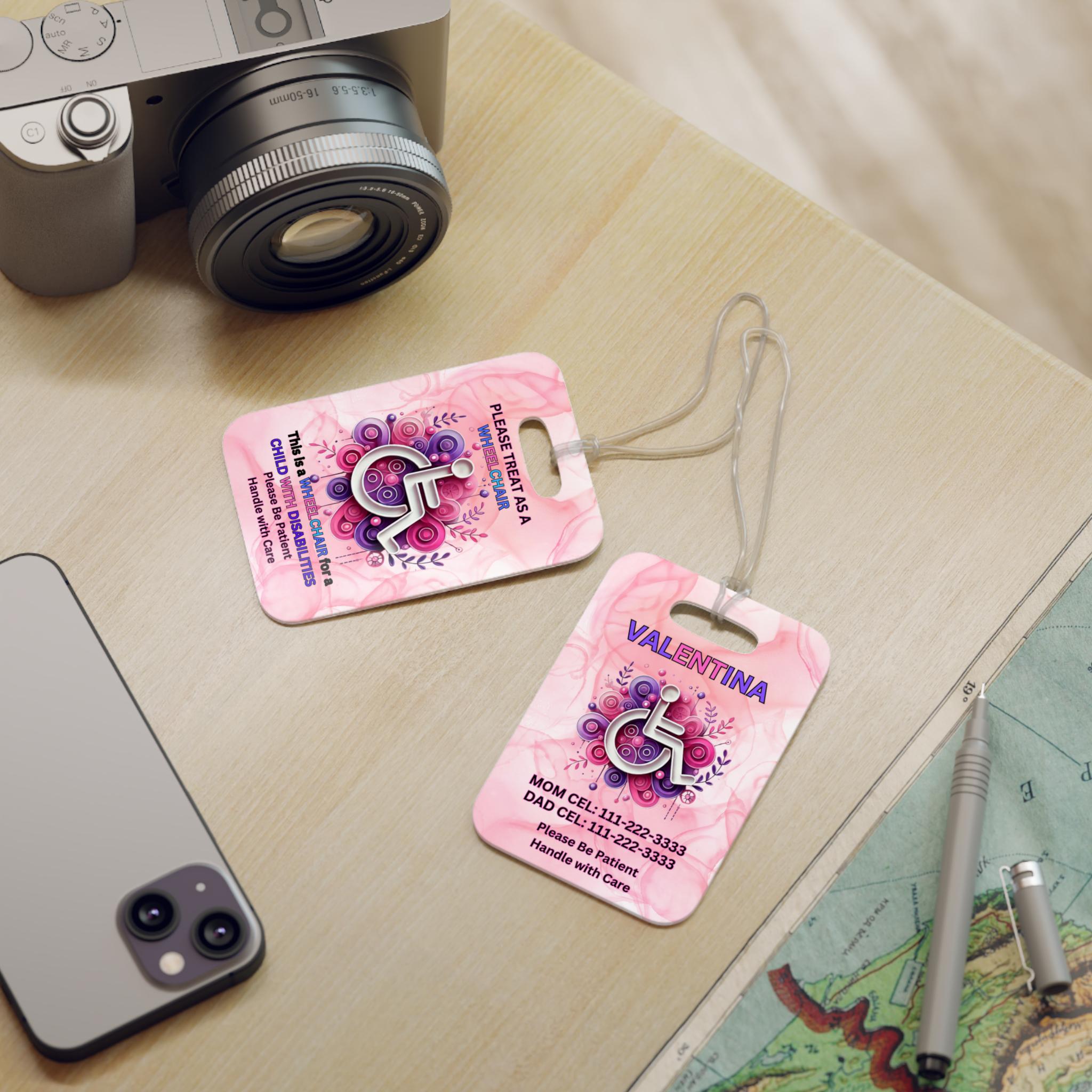 Personalized Wheelchair Tag: Double-sided Medical Alert, Safety Tag - Etsy