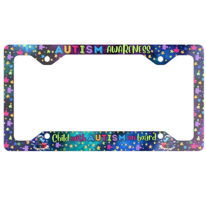 Autism Awareness Metal License Plate Frame - Etsy