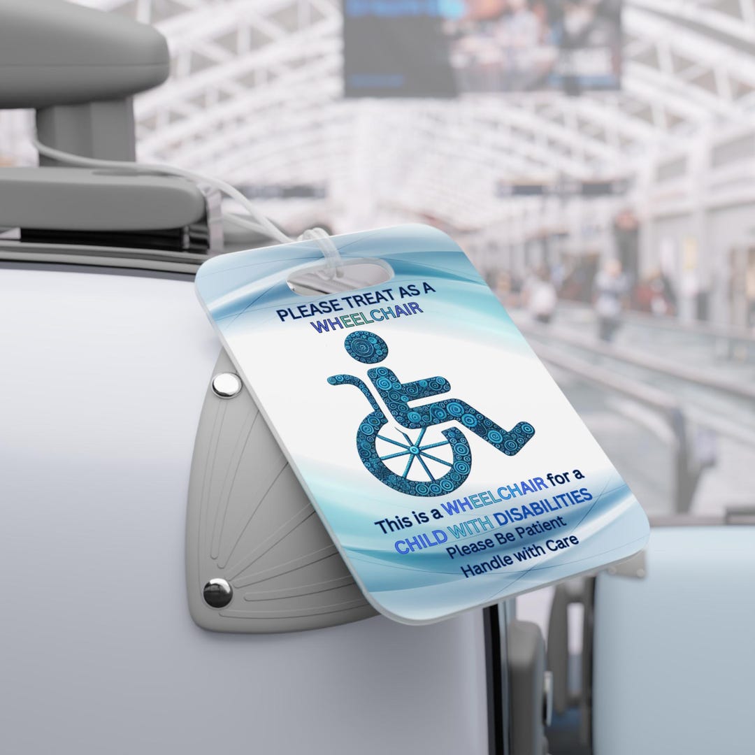 Personalized Wheelchair Tag: Medical Alert, Disability Placard - Etsy