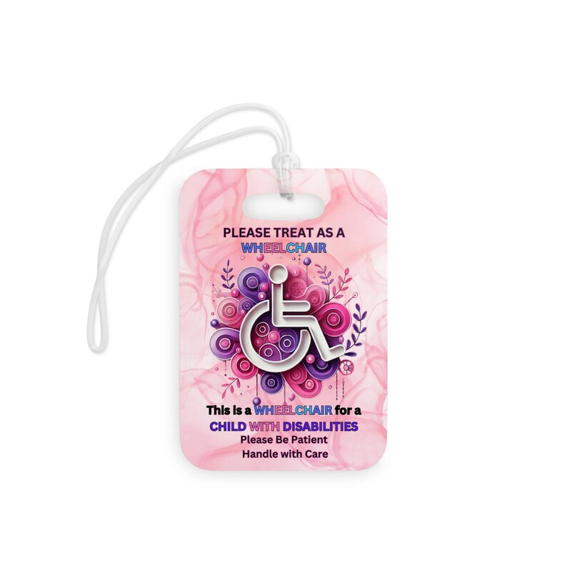 Personalized Wheelchair Tag: Double-sided Medical Alert, Safety Tag - Etsy