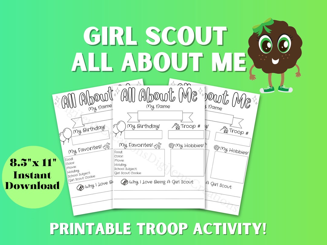 Girl Scout All About Me, Girl Scout Troop Meeting, Girl Scouts, All ...