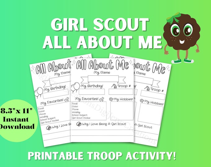 Girl Scout Daisy About Me - Etsy Canada