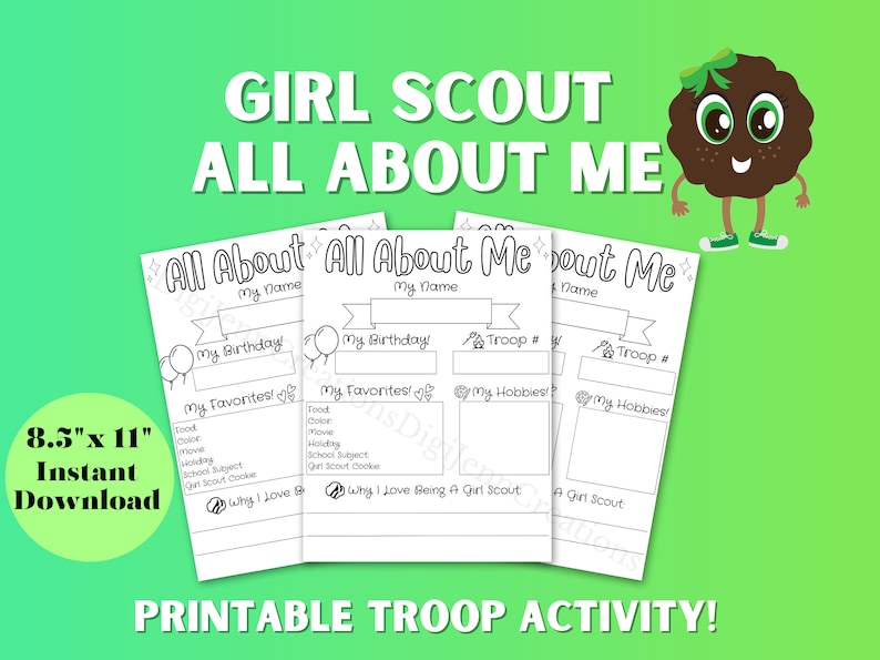 Girl Scout All About Me, Girl Scout Troop Meeting, Girl Scouts, All ...