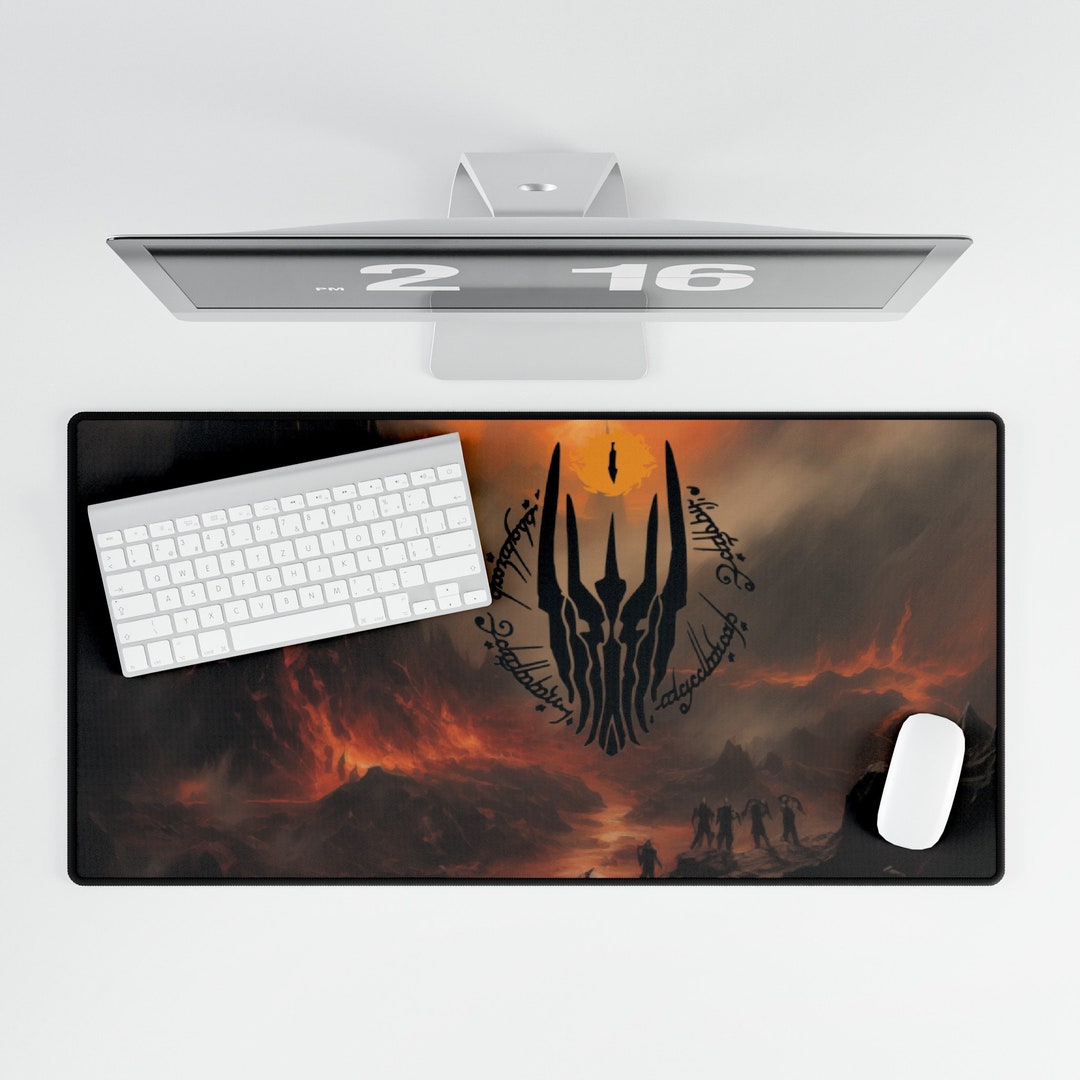 Sauron Mordor Desk Mat LOTR Mouse Pad Desk Accessory Lord of the Rings ...