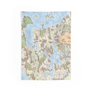Faerun Map Tapestry, Dungeons and Dragons Decor, Gamer Gift - Etsy