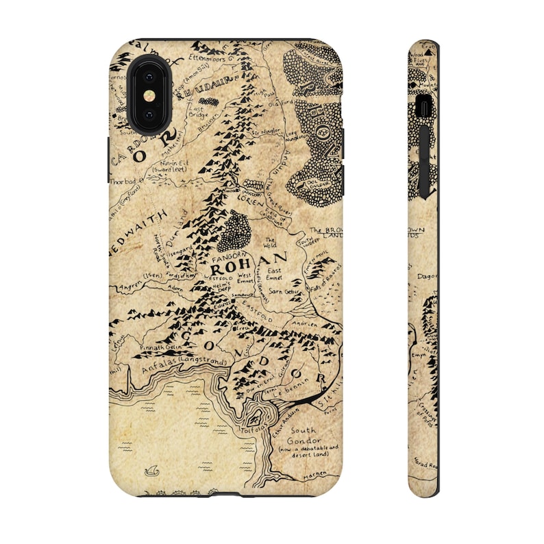 LOTR Phone Case Middle Earth Map Phone Tough Case Lord of the Rings ...