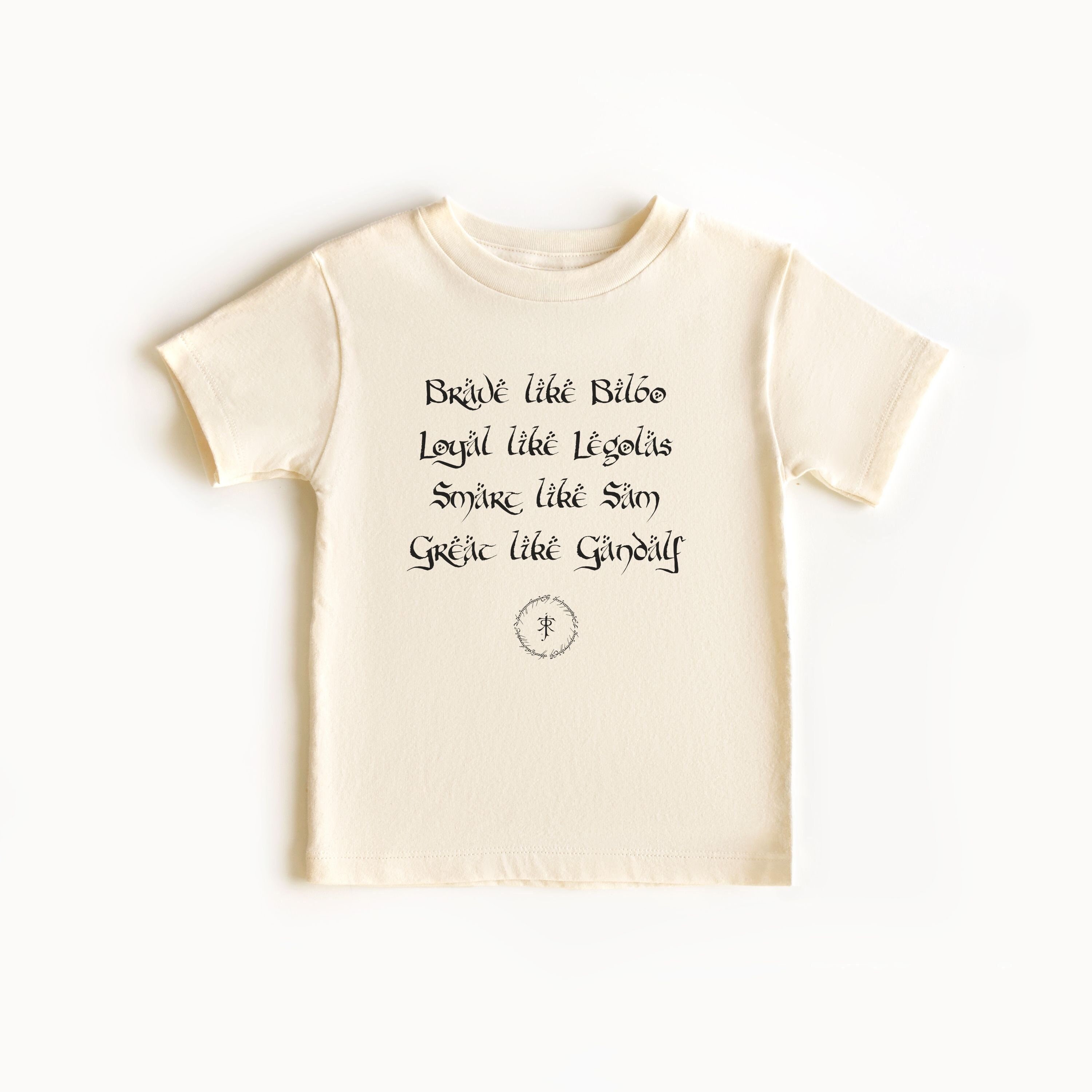 LOTR Baby Toddler Tshirt Brave Like Bilbo, Loyal Like Legolas, Smart ...
