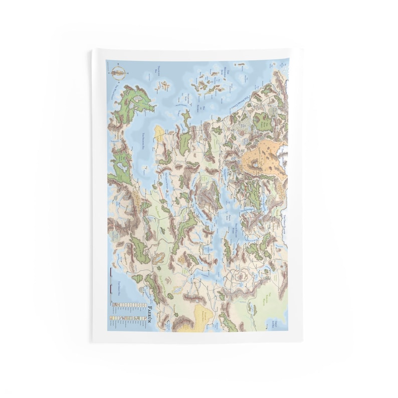 Faerun Map Tapestry, Dungeons and Dragons Decor, Gamer Gift - Etsy